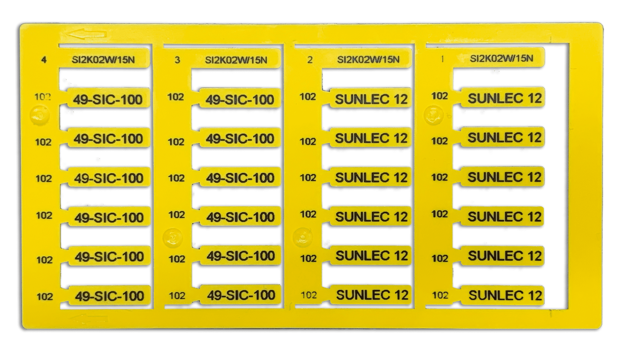 15mm X 4mm Yellow Wire Markers 15mm-x-4mm-yellow-wire-markers