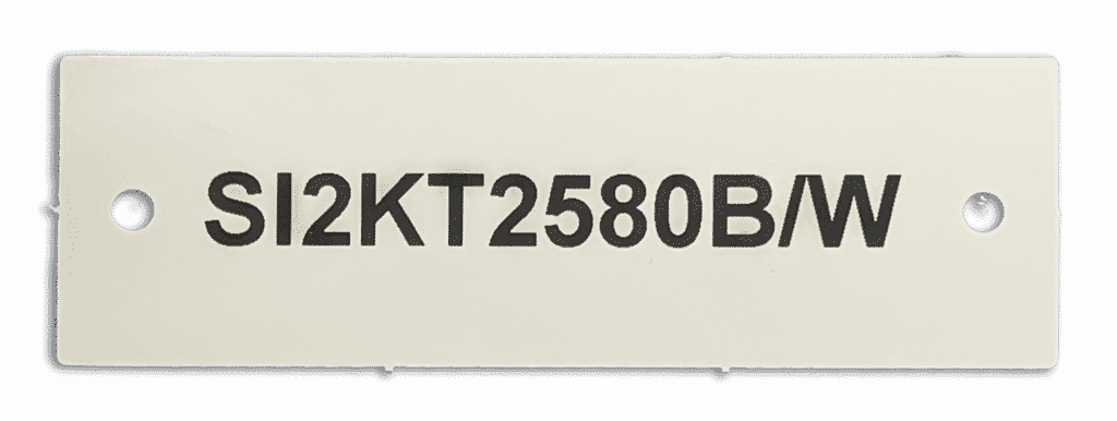80mm x 25mm Non Adhesive PMMA Name Plate Tags With 4 Rivet Holes (48 tags)