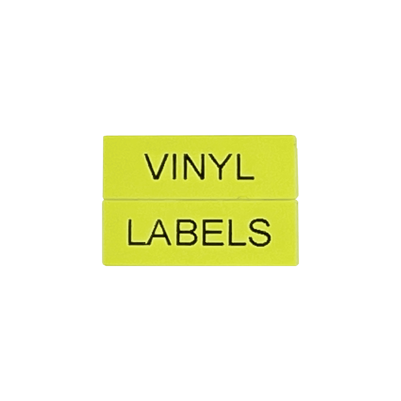 20mm x 7mm Yellow Adhesive Vinyl Labels For Equipment Identification ...